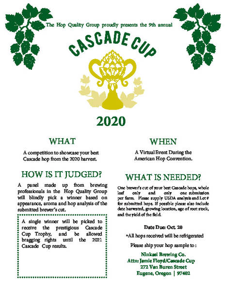 2020 Cascade Cup Announced! - Hop Growers of America